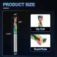 1/4" Shank Upcut Spiral Router Bit, 1/4" Cutting Diameter, 3/4" Cutting ...