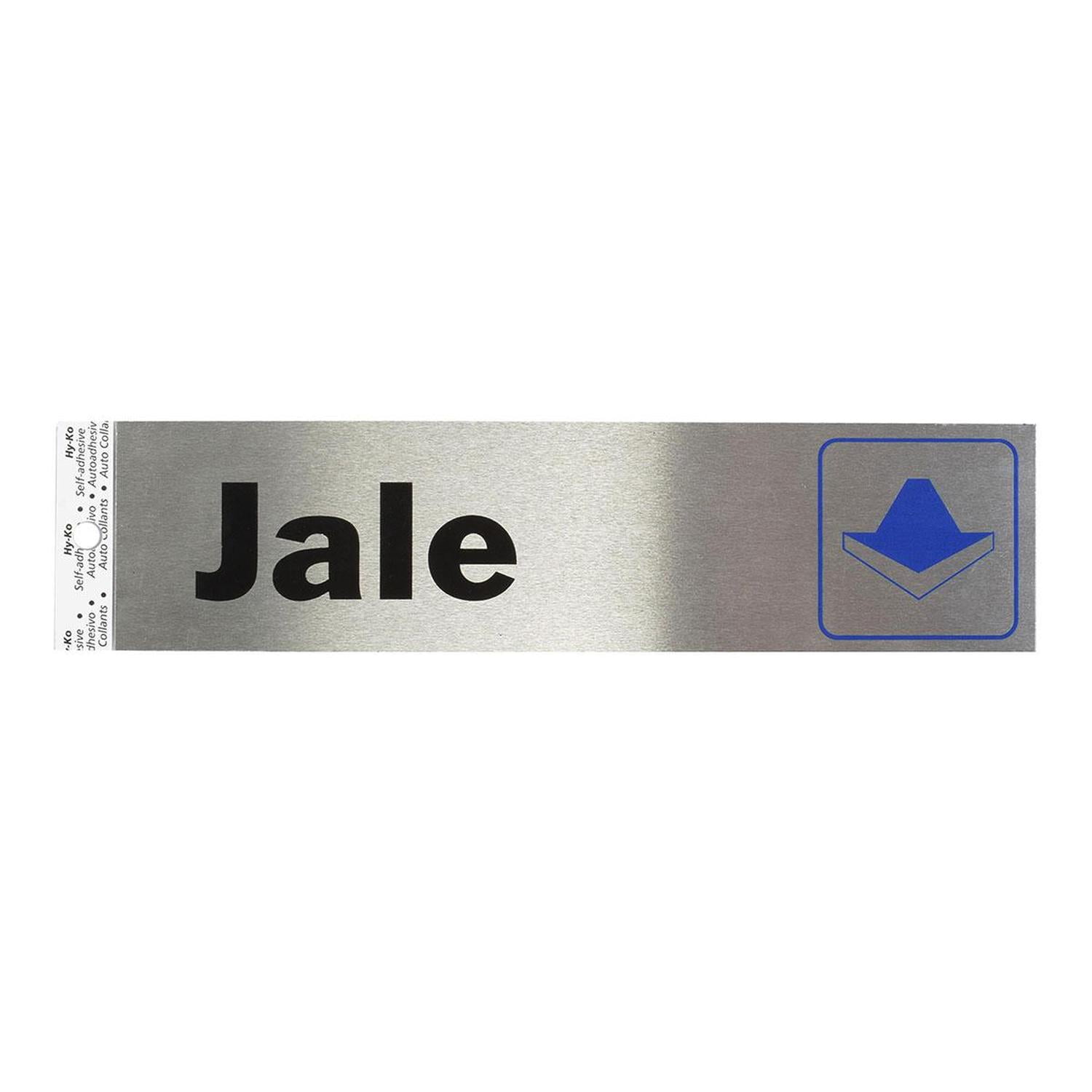 Letrero Para Puerta Hy-Ko Aluminio Jale 20.3X5.1 Cm multicolor ...