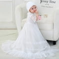 NIUBAO Baby Newborn Delicate Lace Baptism Embroidered Christening Gown ...