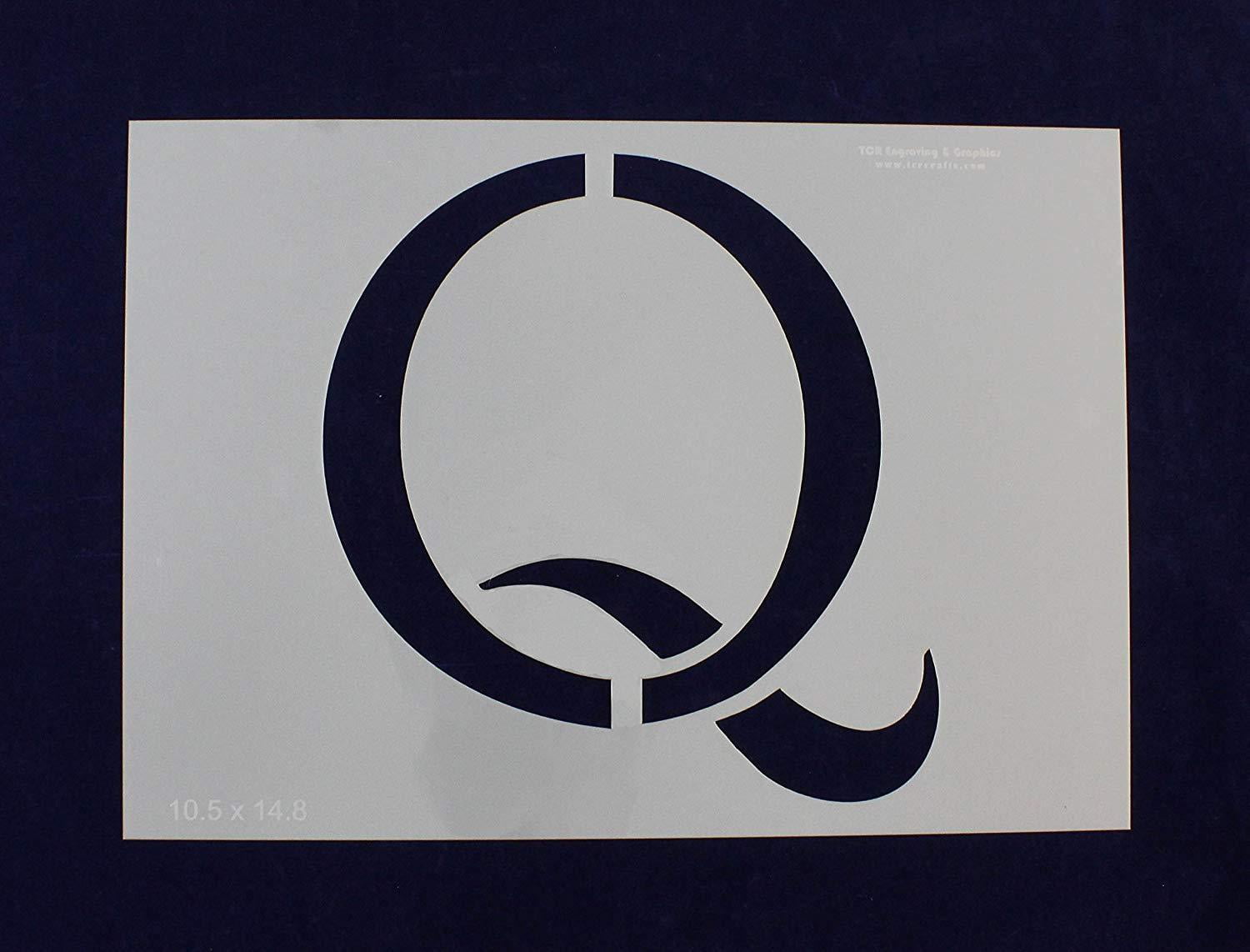 Letter Q Stencil 14 Mil -10.5" H x 14.8" W - Painting/Crafts/Templates ...
