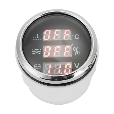 Water Level Gauge 52mm/2in 3-In-1 Gauge Water Temperature Voltage ...