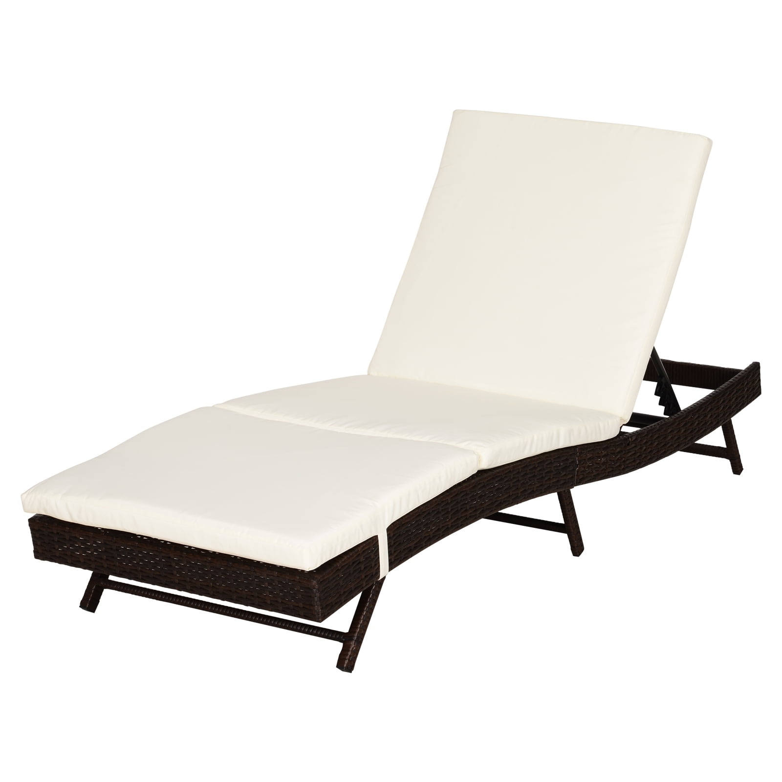 Click here for Outsunny Wicker Patio Lounger  Outdoor S Shape Rec... prices