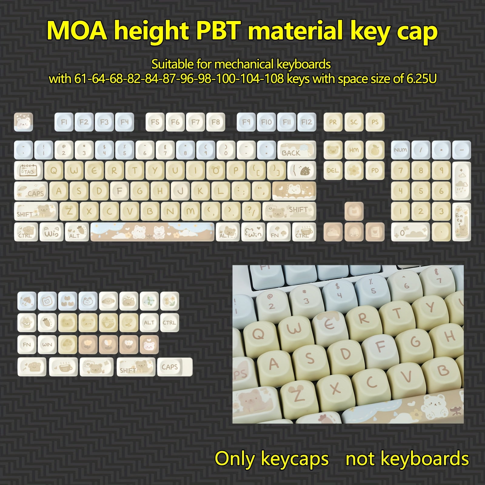 Click here for Unbranded High Spherical Key Cap Pbt Material Ther... prices