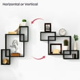Ballucci Interlocking Floating Shelves, Horizontal or Vertical Display ...