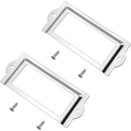 Yinpecly 3.15"x1.38"(LxW) Metal Label Frame Tag Label Holders Hardware ...