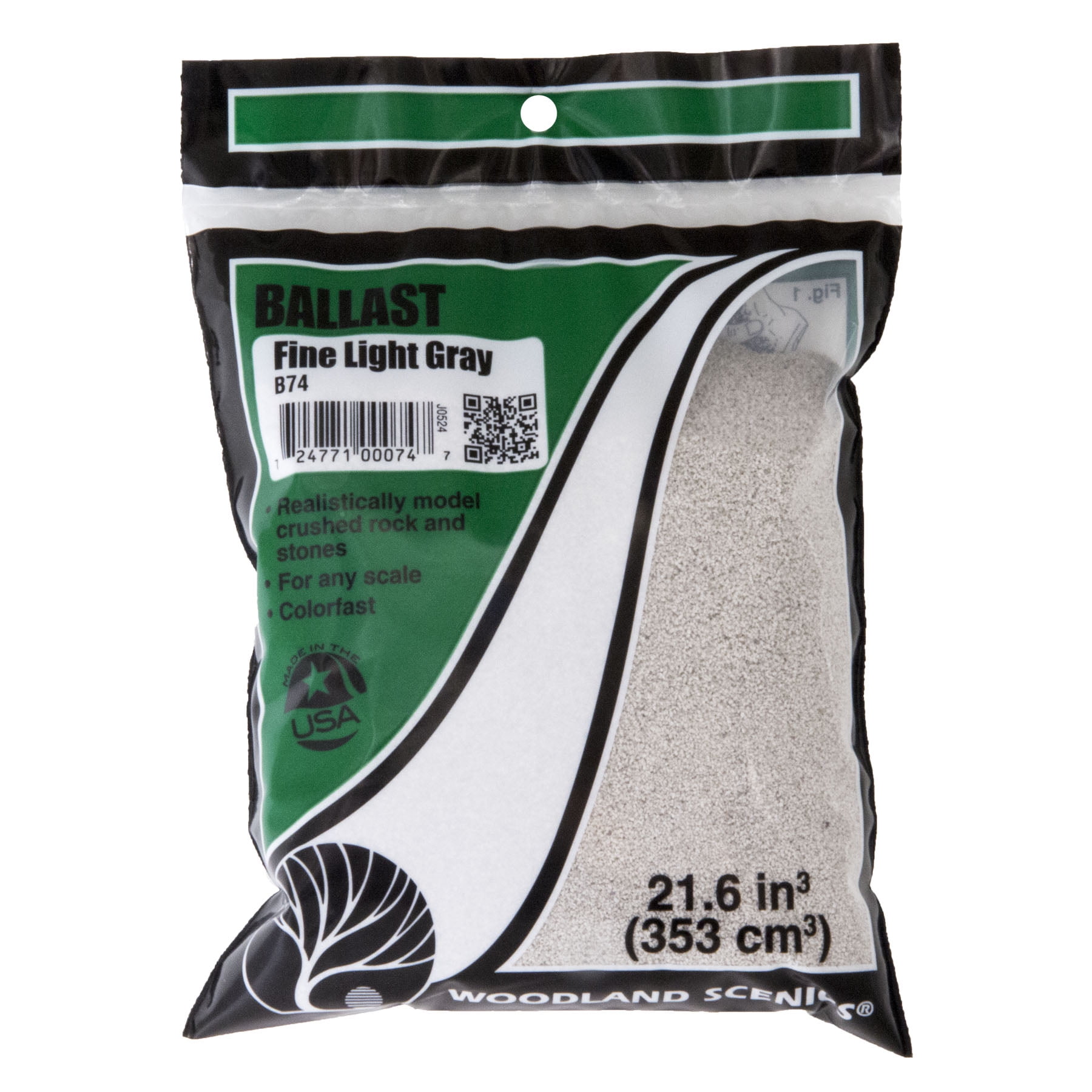 Woodland Scenics Ballast & Coal Ground Cover, Fine, Light Gray ...