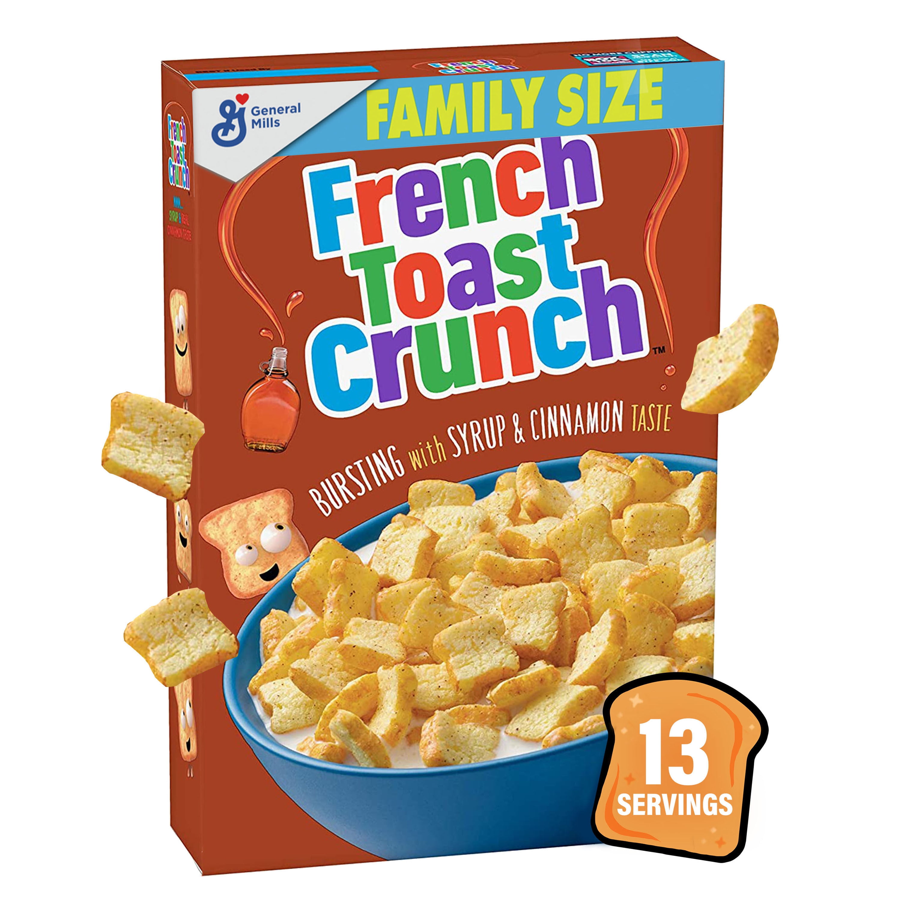 French Toast Crunch Sweetened Breakfast Cereal, 17.4 oz Box - Walmart.com
