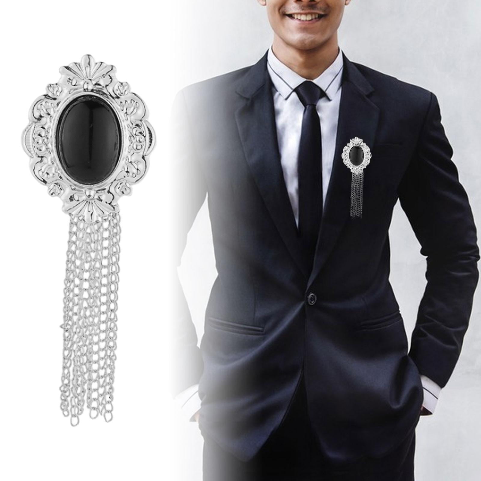 Men's Brooch with Tassel ,Fashion Jewelry Accessories, Luxurious ...
