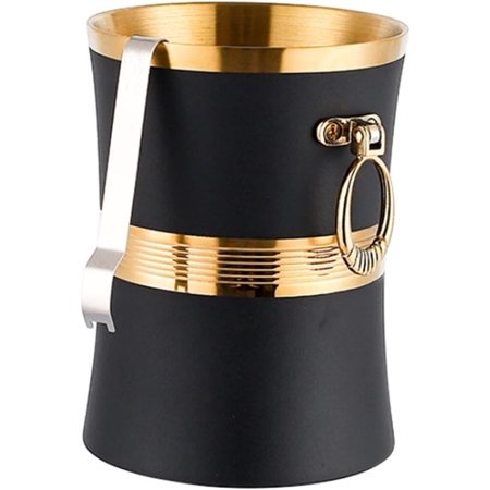 Stainless Steel Ice Bucket with Tongs Champagne Bucket Keeps Ice Frozen ...