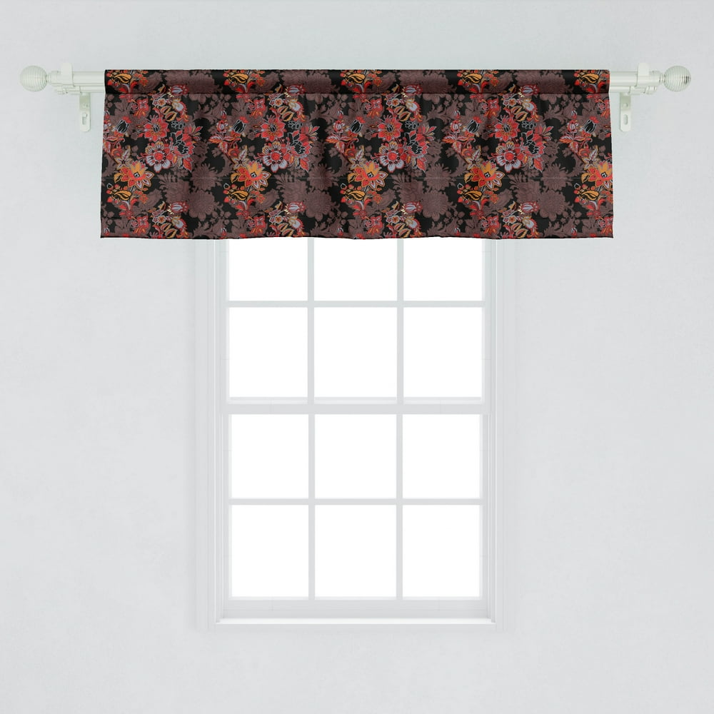 Ambesonne Flower Window Valance Flowers Of Asia In Japanese Art Style