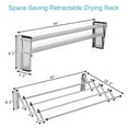 Costway Stainless Steel Expandable Wall Mounted Clothes Drying Rack ...