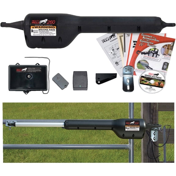 Mighty Mule 371 Smart Automatic Gate Opener Kit, Single Swing, 16 ft ...