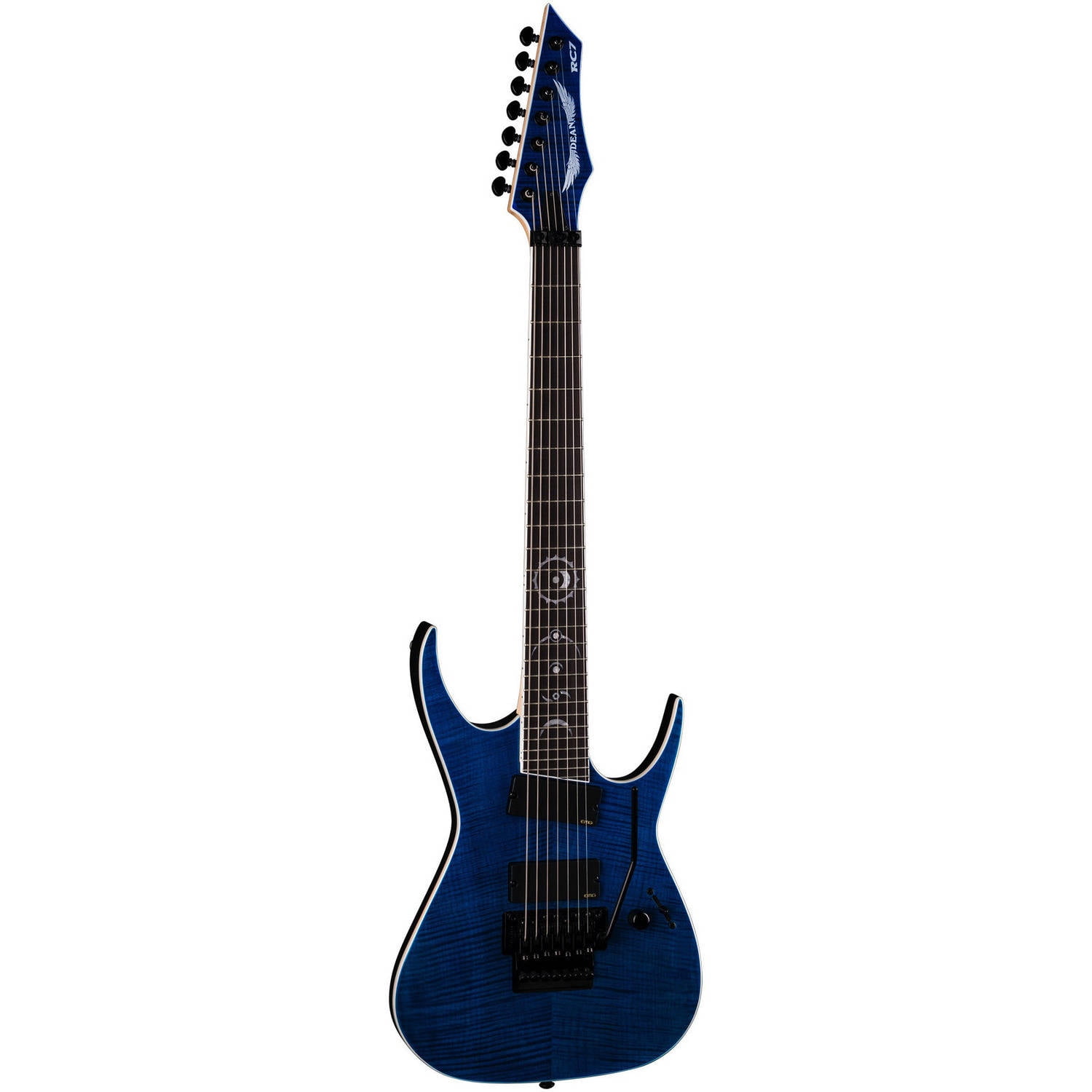 Dean Rusty Cooley 7 String Flame Top TBL Electric Guitar w/ Case ...