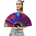 Large Folding Hand Rave Fan Popping Fan for Line Dancing Clacking Fans ...
