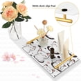Bathroom Tray 7.87”x11.81” Acrylic Decorative Tray with Aluminum Alloy ...
