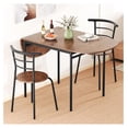 3-Piece Drop Leaf Dining Table Set, Extendable Kitchen Breakfast Table ...