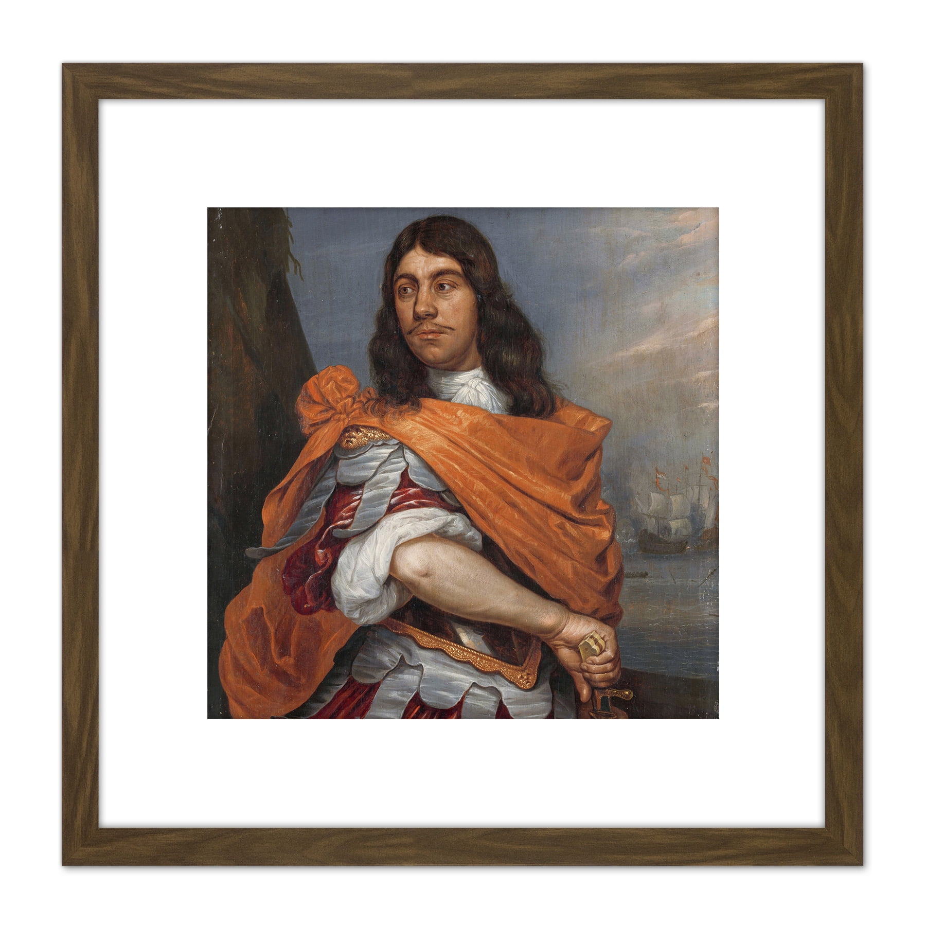 Van Westerveld Portrait Admiral Tromp Rome Costume 8X8 Inch Square ...