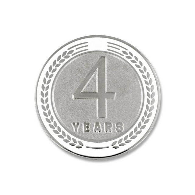 PinMart's 4 Years of Service Award Employee Recognition Gift Lapel Pin ...