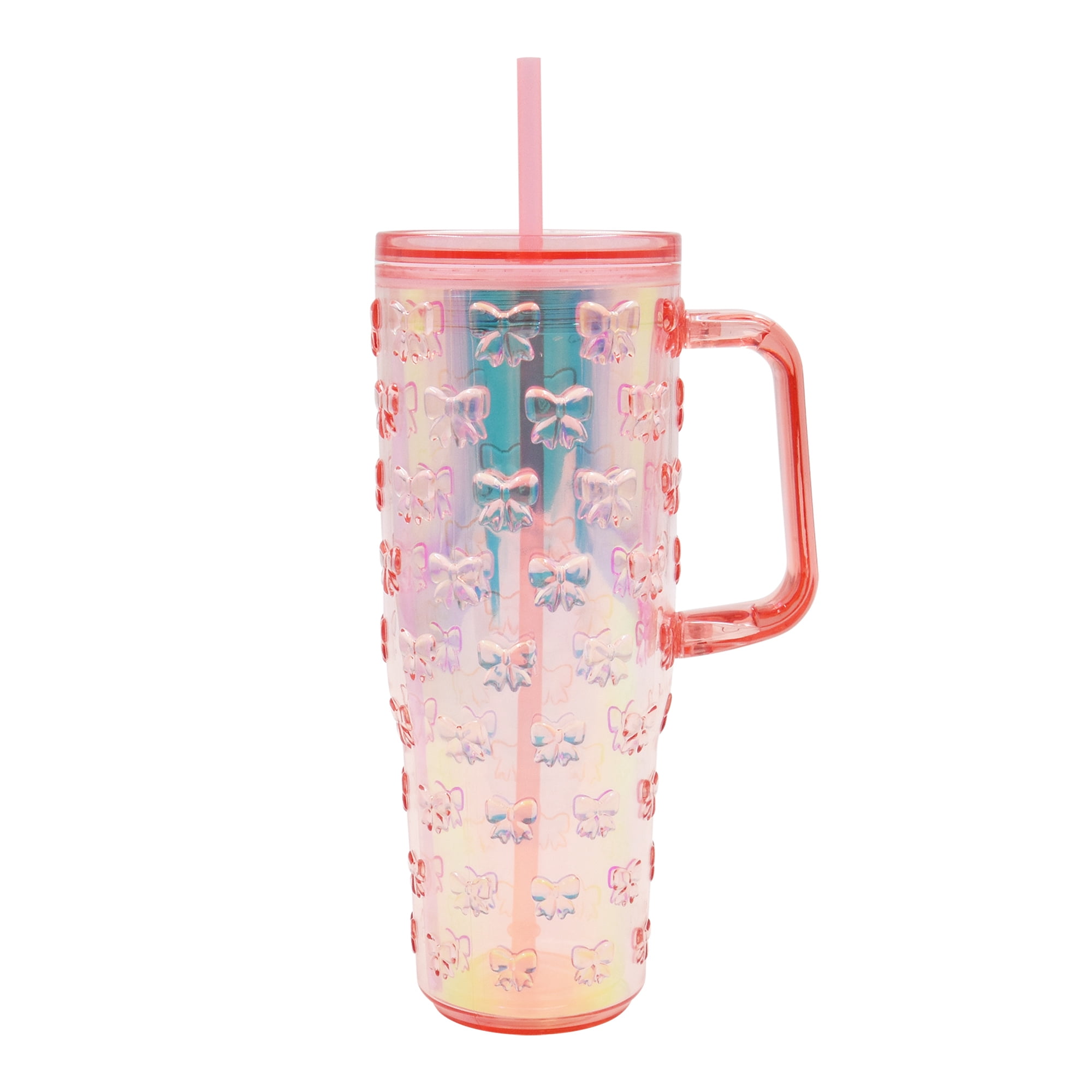 Click here for Mainstays 30oz Bow Textured Plastic Double-Wall St... prices