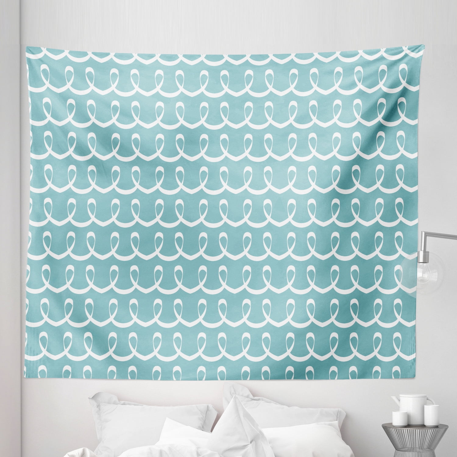 Turquoise Tapestry, Party Themed Ocean Sealife Inspired Hand Drawn ...