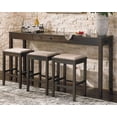 Ashley Rokane Urban Farmhouse Counter Height Dining Set, Brown Wood ...
