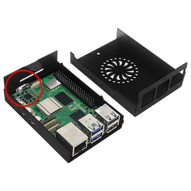 For Raspberry Pi 5B Aluminum Case Generation 5 Protective Box, Black ...