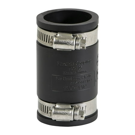 1-1/4 in. PVC Flexible Coupling with Stainless Steel clamps - Walmart.com