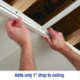 CeilingMAX PVC Ceiling Panel, 100 sq. ft. Gloss White Surface Mount Grid Kit - Walmart.com