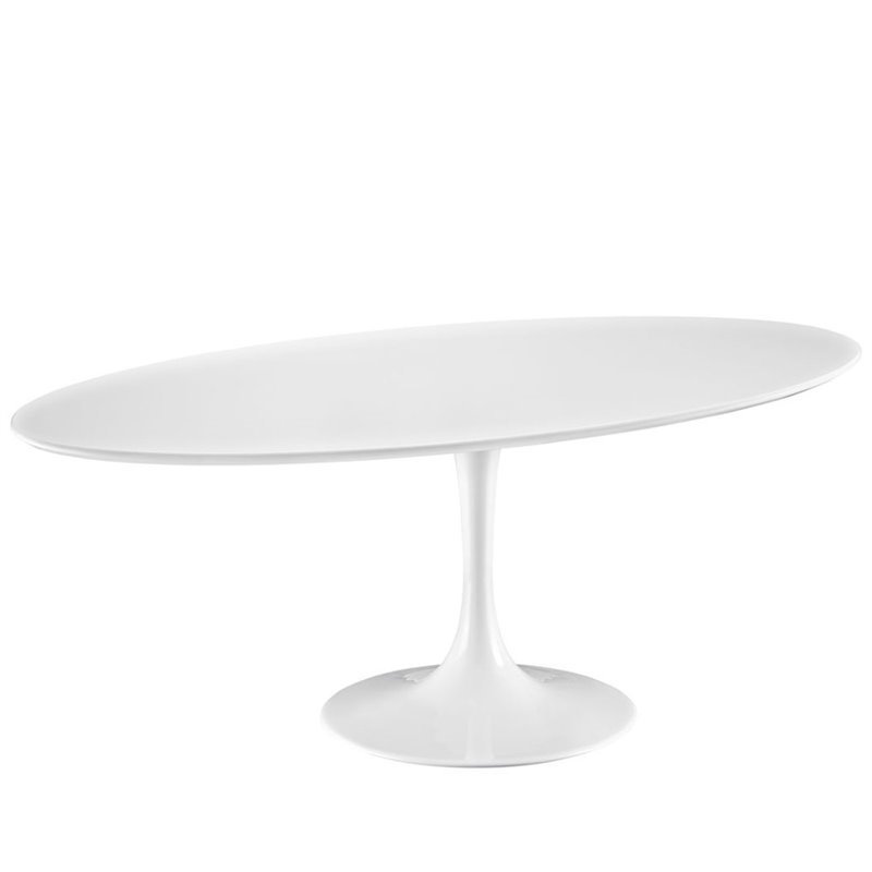 Hawthorne Collections 78" Oval Dining Table in White - Walmart.com