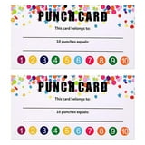 100 Pcs Punch Cards, Incentive Loyalty Reward Card Student Loyalty ...