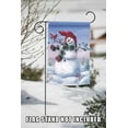 Toland Home Garden Snowy Birdy Buddy Snowman Winter Flag Double Sided ...