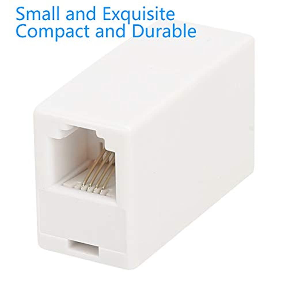 RJ11 6P4C Inline Coupler, Uvital Modular Female to Female Straight ...