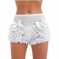 Fun Shack Womens White Ruffle Pants Adult Burlesque Shorts Costume Halloween Multi-color One ...