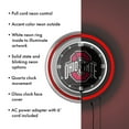 Ohio State University Logo Black Retro Neon Analog Wall Clock with Pull ...