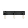 Hampton Bay Northvale 24 in. 3-Light Matte Black Vanity Light with Bath ...