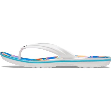 Crocs Unisex Crocband Flip Flops, White/Multi, 10 US Men | Walmart Canada