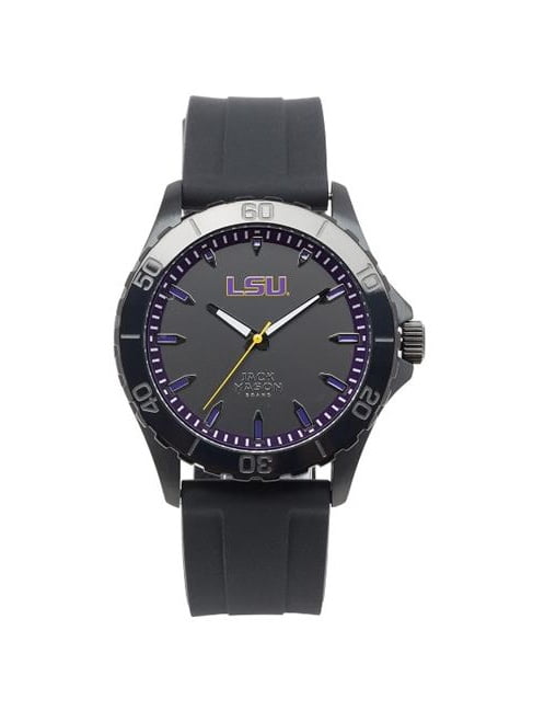 Brand JMU-1012-LA Mens LSU Blackout Silicone Strap Watch - Walmart.com
