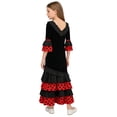 TTAO Spanish Flamenco Dress for Girls Polka Dot Ruffle Sleeve Gypsy ...