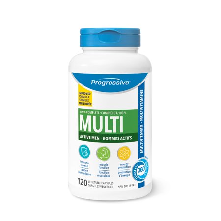 Progressive Multivitamin for Active Men 120 Count, With Ashwagandha ...