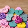 Raindrops 100 Pcs Buttons Decor Dotted Heart Buttons Child 1.3X1.5cm ...