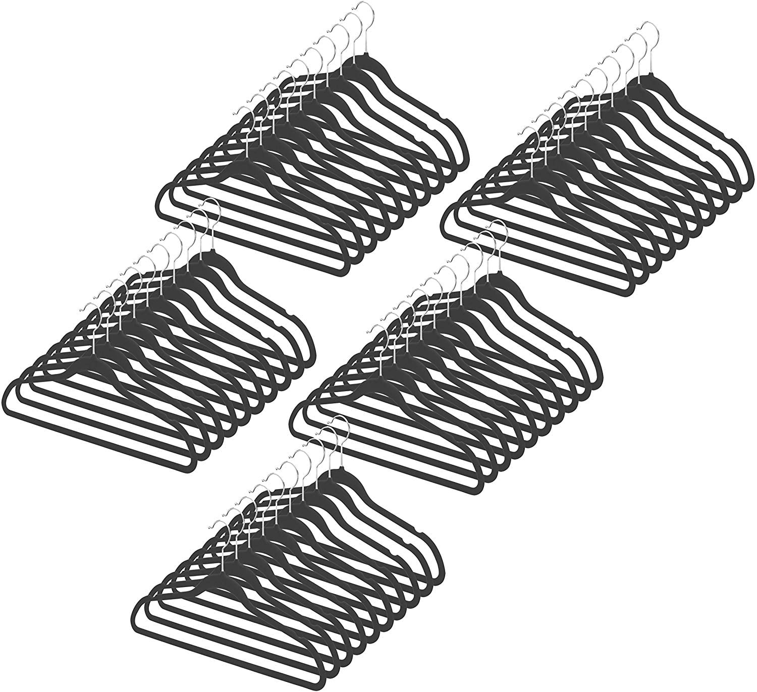 Whitmor 6478-6841-50-CB-BLK Spacemaker 50 Pack Suit Hangers - Black ...