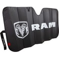 003860R01 RAM Logo Black Matte Finish Front Windshield Accordion ...