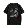 Black Panther Japanese Art Cotton casual T-shirt - Walmart.com
