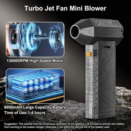Blower,Battery Blower Portable Handheld 130000rpm - Fan 130000rpm Turbo ...