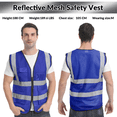 BeautyWill Class 2 High Visibility Safety Vest, 5-Pocket Reflective ...