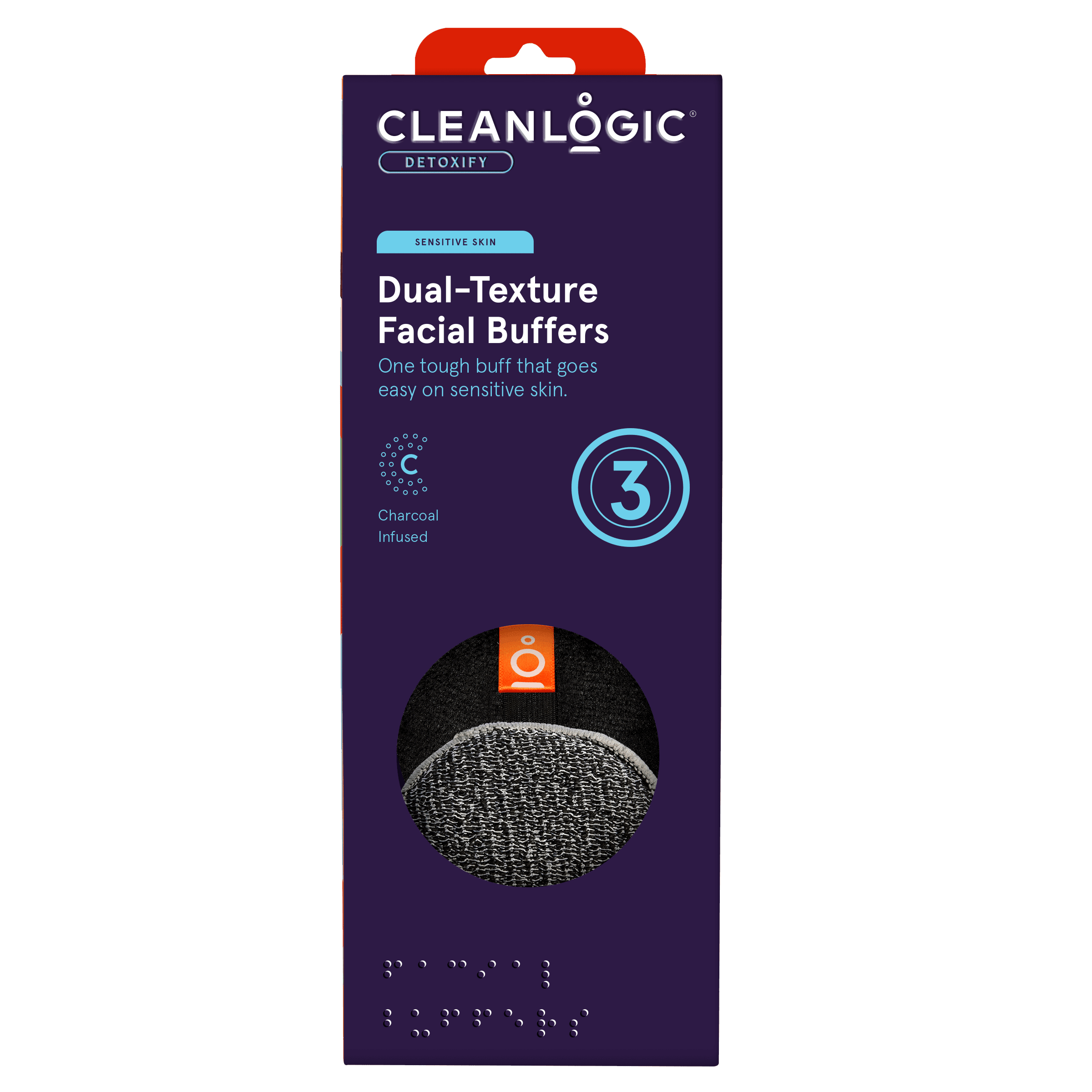 CleanLogic Exfoliating Dual-Texture Facial Pads for Cleansing Sensitive ...