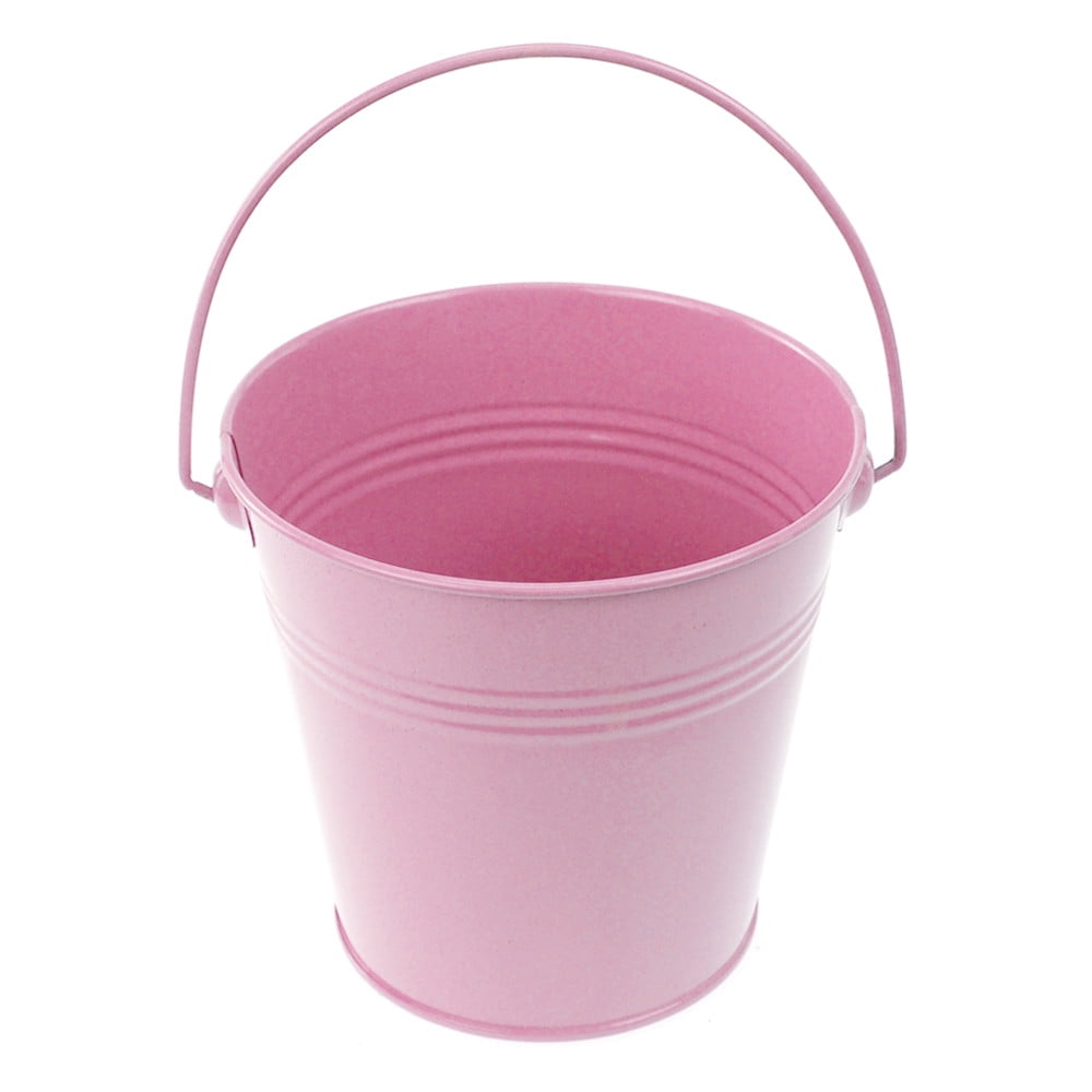 Metal Pail Buckets Party Favor, 5-inch, Pink - Walmart.com