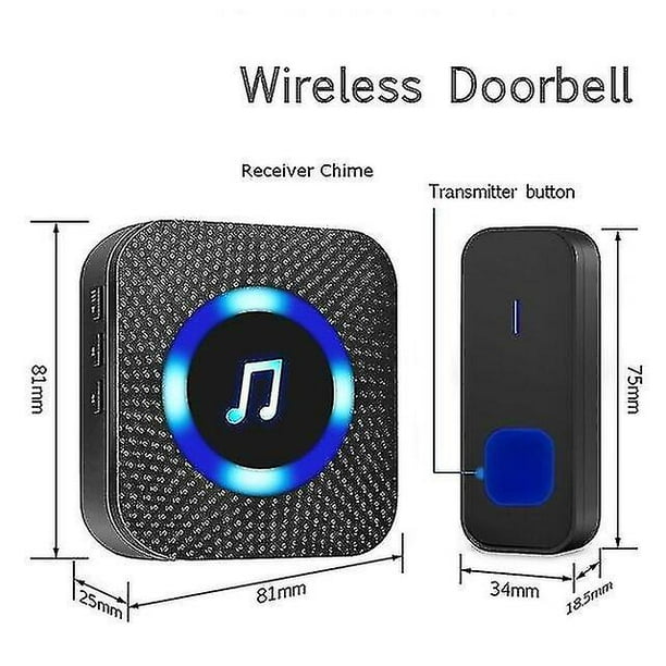 Led Wireless Doorbell 1000ft Doorbell Outdoor Home Smart Call Bell With ...