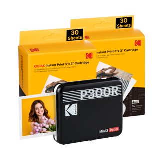 KODAK Mini Shot 2 Retro 4PASS 2-in-1 Instant Camera and Photo Printer (2.1x3.4 inches) + 8 ...