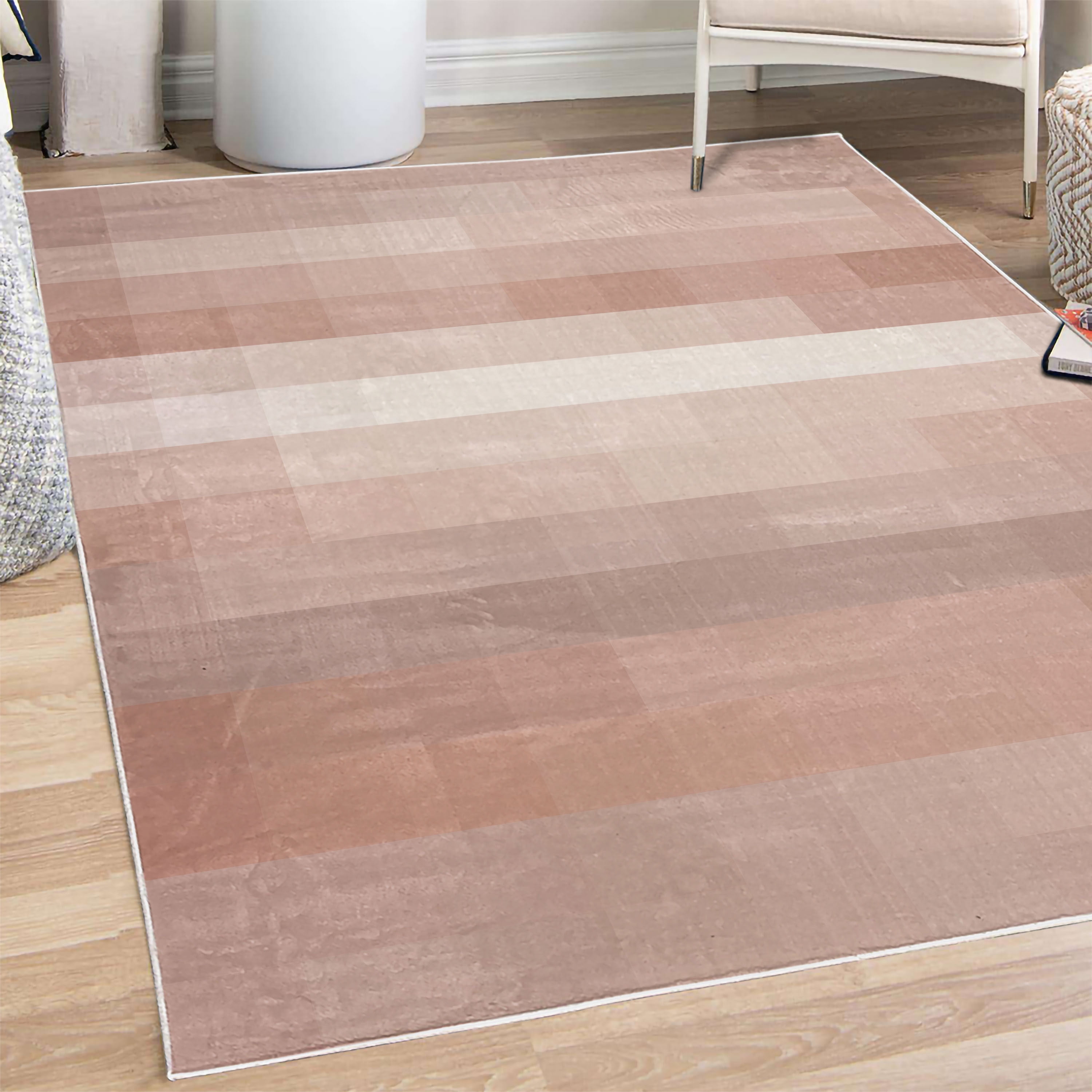 Palette Decorative Rug, Abstract Vortex Swirls and Shapes Pattern ...